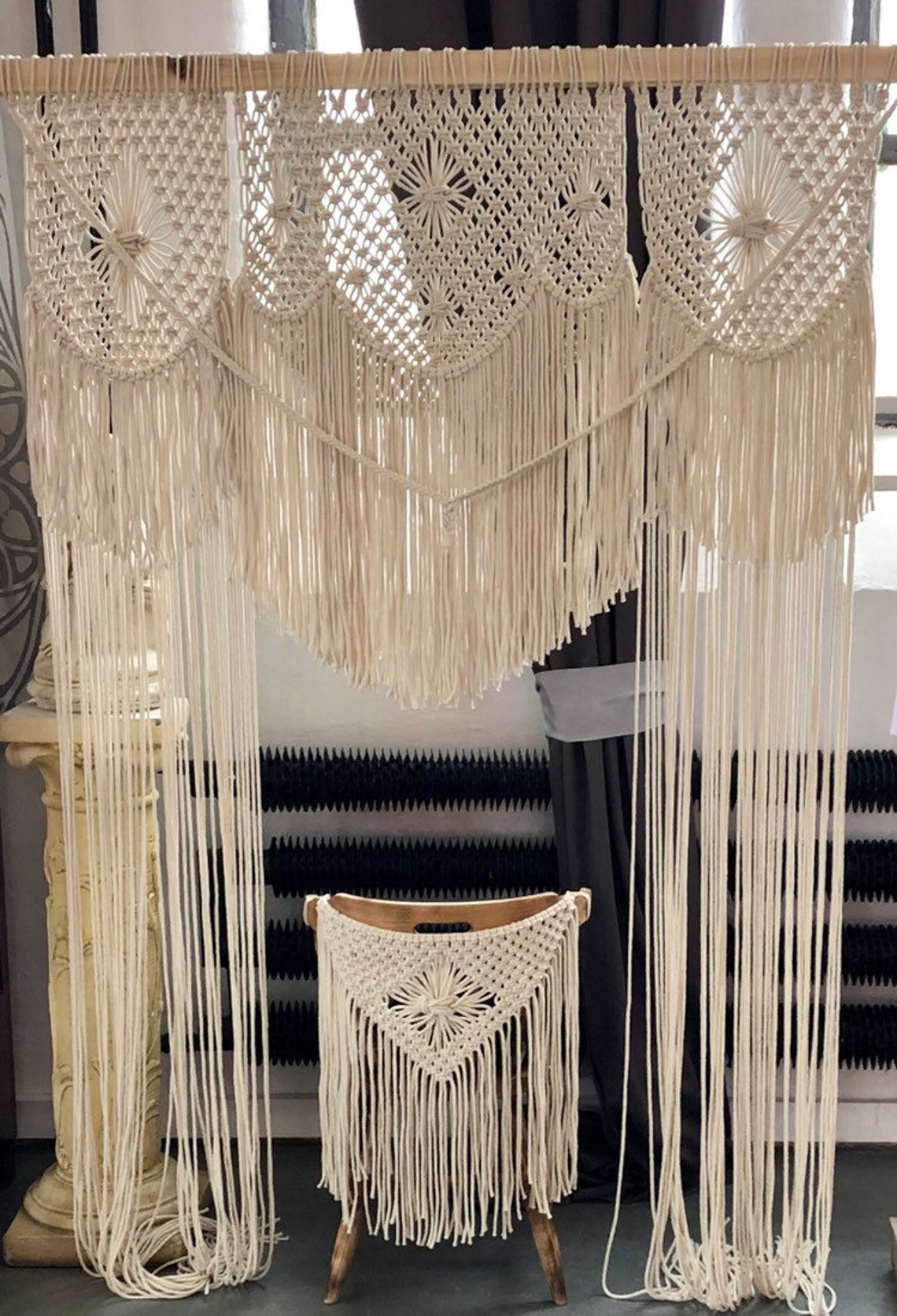 Wedding Macrame, Back Chair Macrame, Wedding Chair Back, Decor Bohemian ...