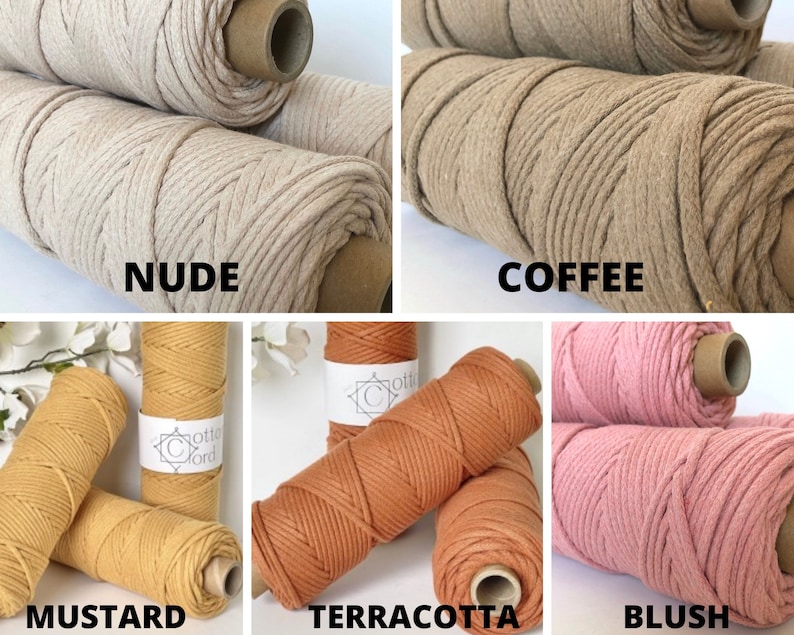 4 Mm Macrame Cord Braided Cord With Detanglet Ends Macrame - Etsy