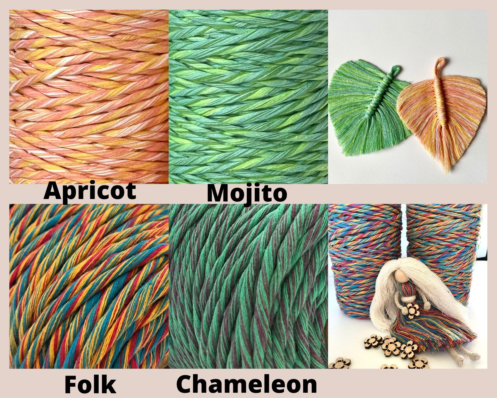 New Beautiful Colors Single Twist Cord 4 Mm 100 M 108 - Etsy