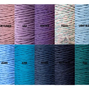 Single Twist Cord 4 Mm 100 M 108 Yards Macrame Cord Cotton Cord Crochet ...