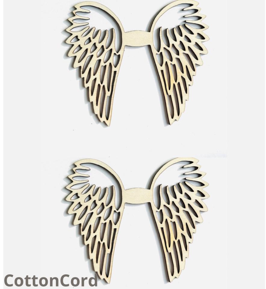 Macrame Angel Wings Base – Wooden Craft Blank – 11.5 Cm or 6 Cm – DIY ...
