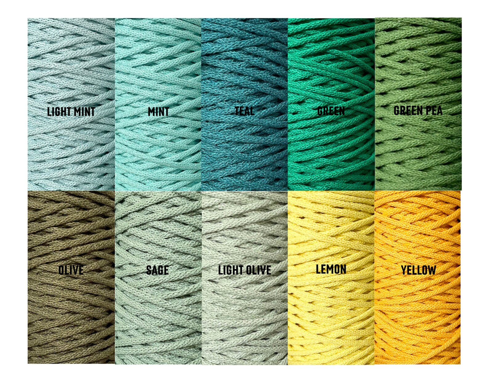 BRAIDED CORD 3mm 100 m 108 yards macrame cord cotton | Etsy