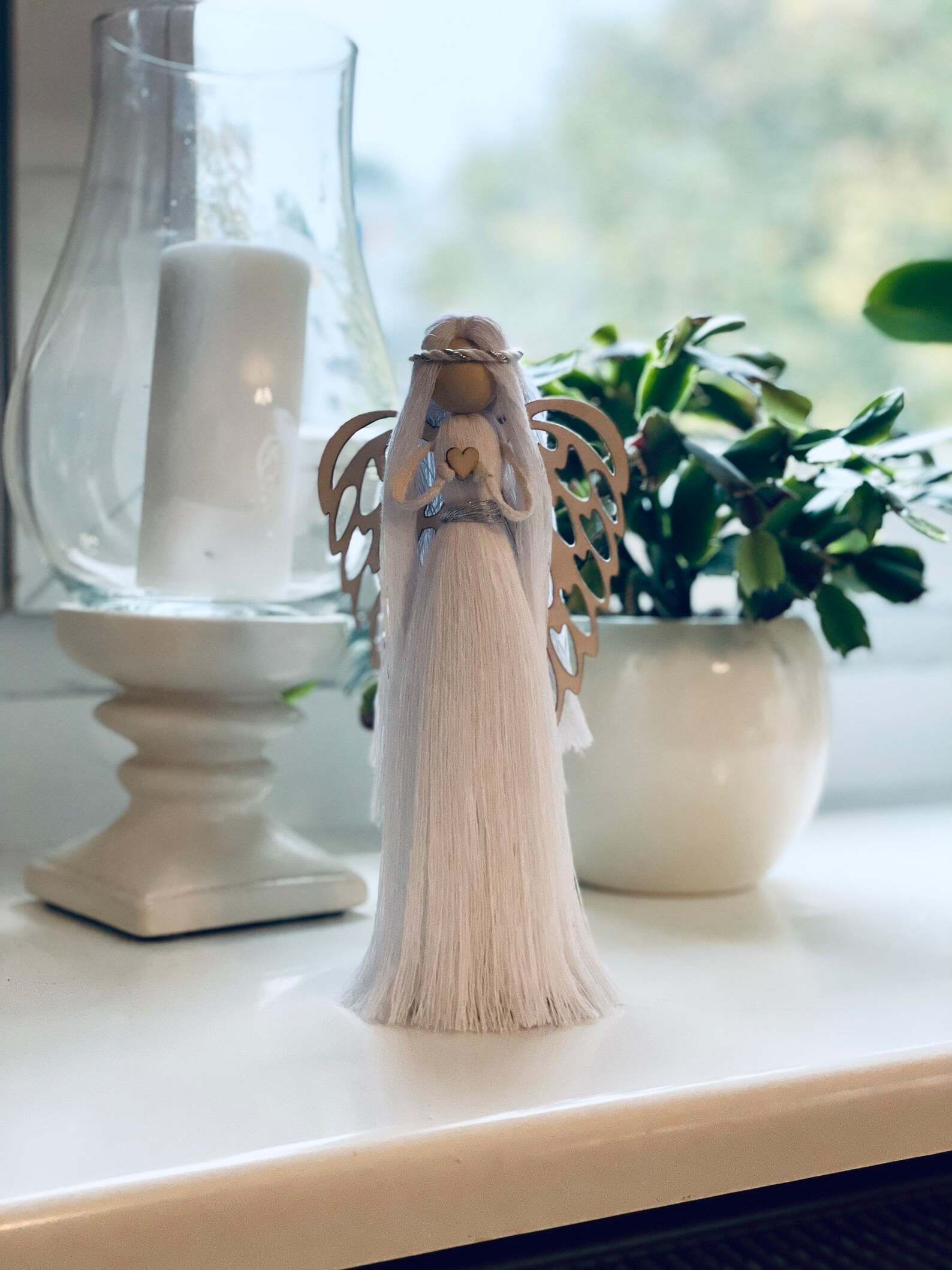 Standing Macrame Angel, Angel Doll, Macrame Doll, Christmas Doll, Angel ...