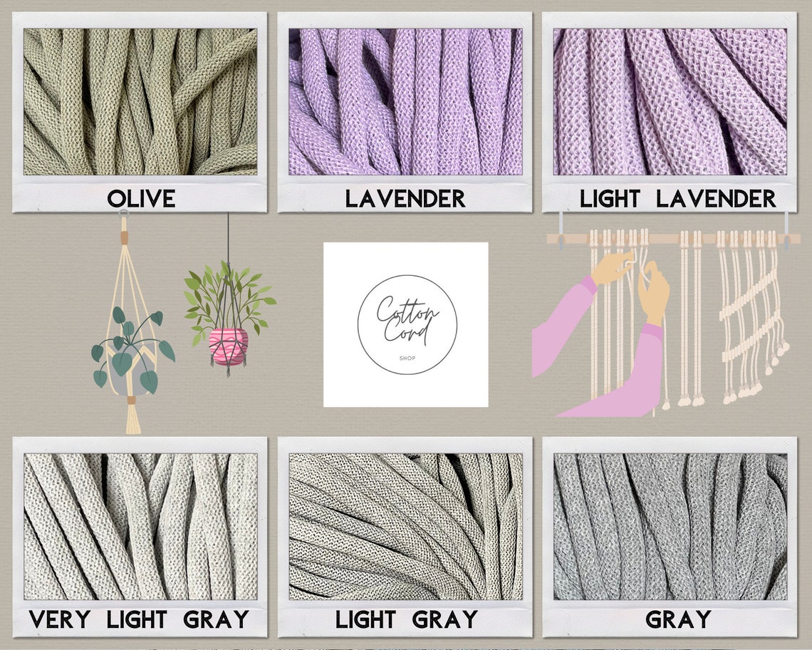 BRAIDED COTTON CORD 9mm 20 M Macrame Cord Cotton Cord - Etsy