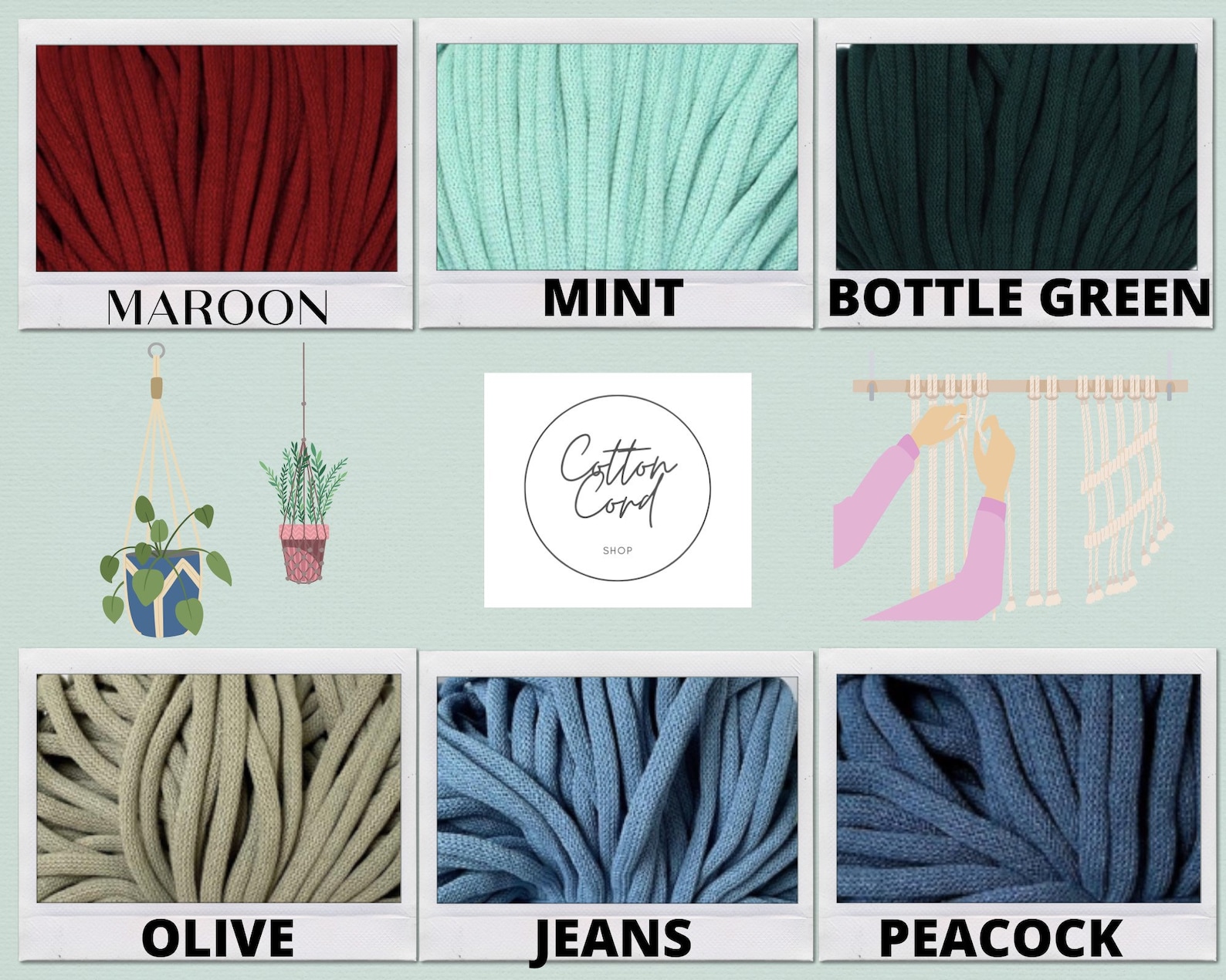 BRAIDED COTTON CORD 9mm 20 M Macrame Cord Cotton Cord - Etsy