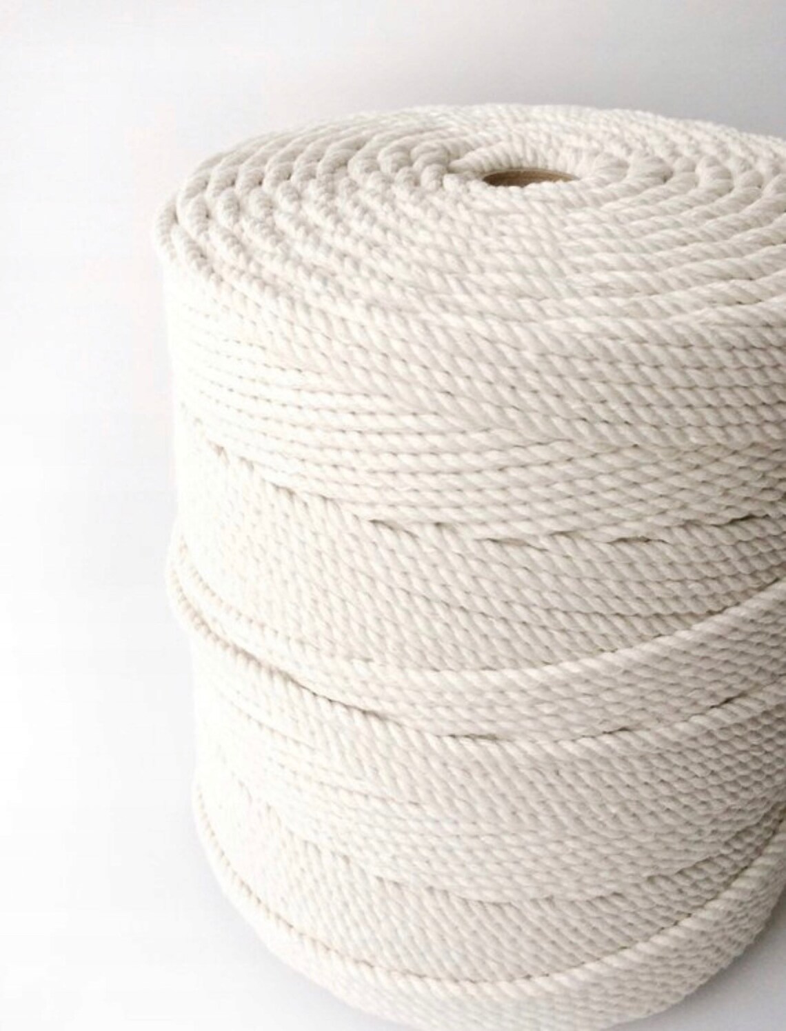 350 M Natural Cotton Cord Triple Twisted Macrame Cord | Etsy