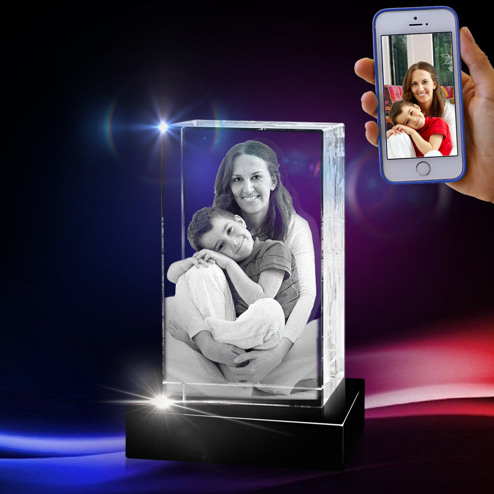 3D Picture Cube - in a High Quality Crystal 3d Laser Printing - Etsy