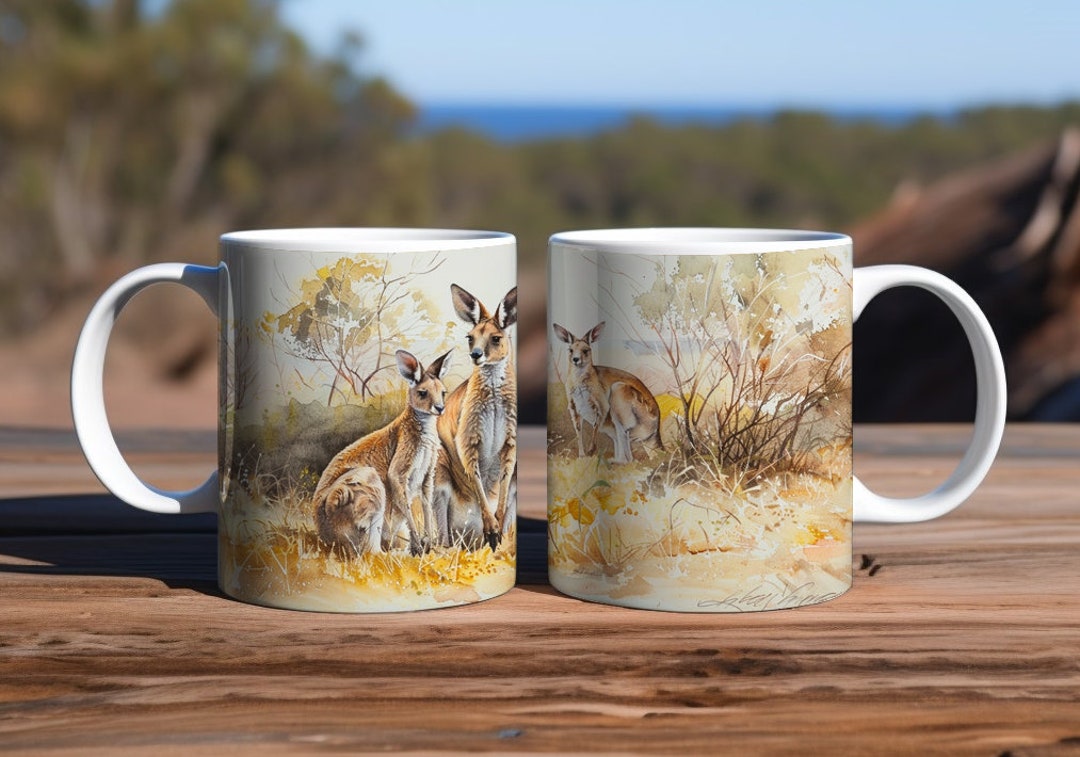 Kangaroo Coffee/tea Mug - Australian Native Animals - Australian Bush ...