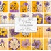 Digital Paper | Yellow and Purple Flowers | Abstract Prints ...
