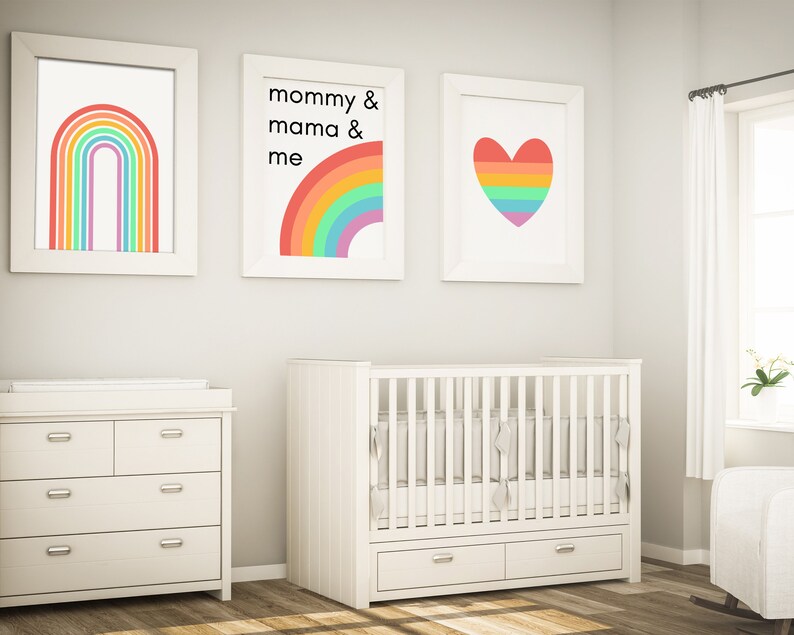 Mommy & Mama Print Printable LGBT Family Wall Art Instant Download ...