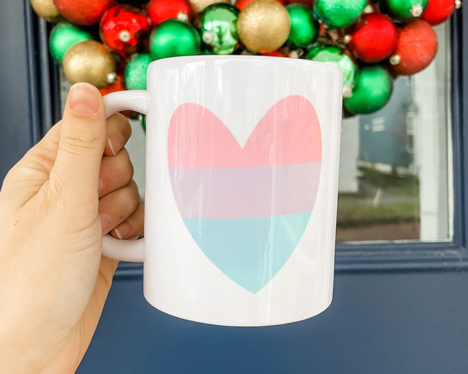 Lgbtq/trans/bi Pride Heart Mugs Rainbow or Trans Flag or Bisexual Flag ...