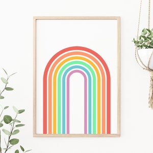 Retro Rainbow Printable Instant Download Poster Print - Etsy