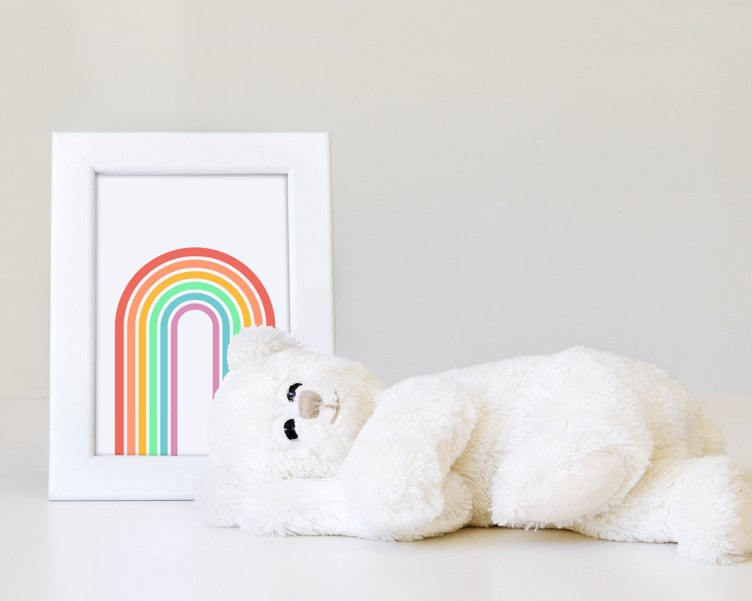 Retro Rainbow Printable Instant Download Poster Print - Etsy