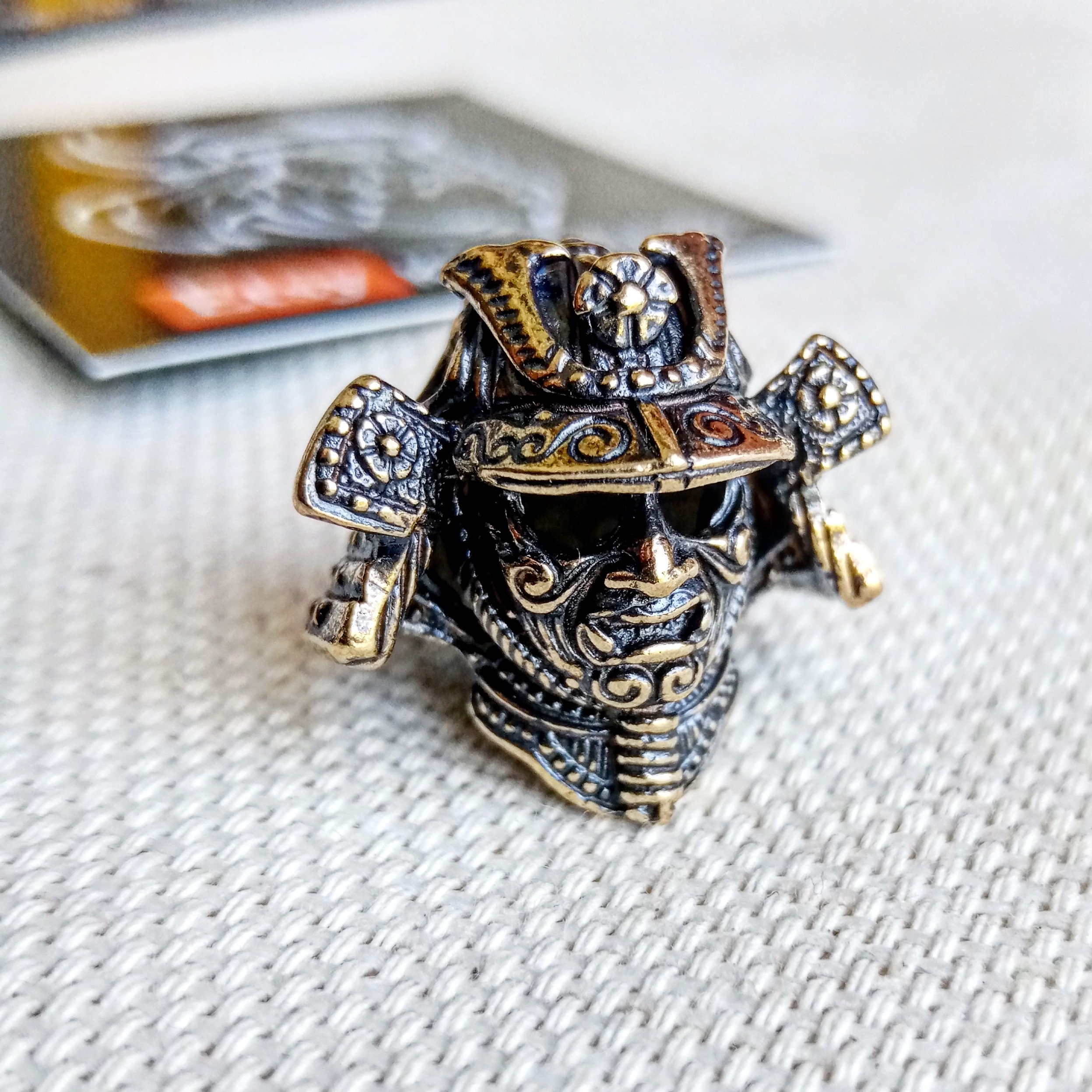 Bead for Paracord, Manual Casting, Samurai Helmet - Etsy