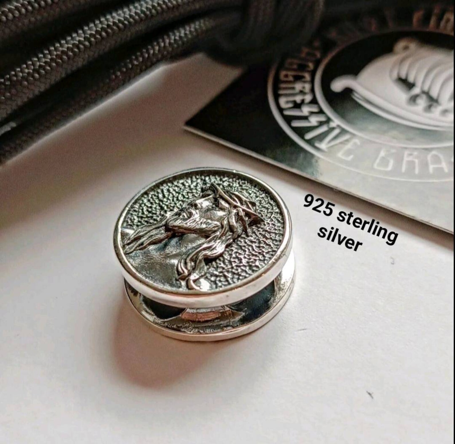 Jesus Christ Symbol. 925 Sterling Silver Round Bead. Bead for - Etsy