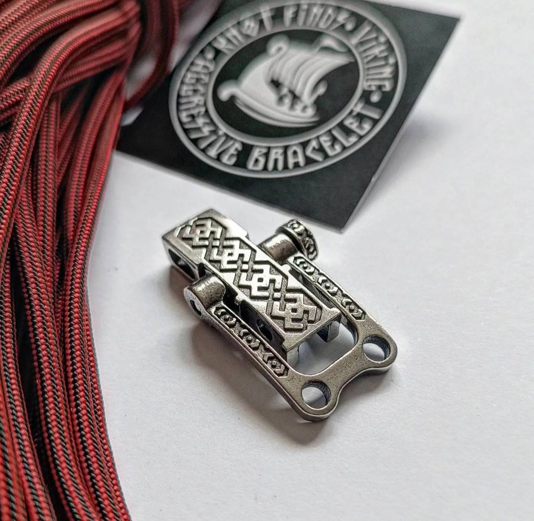 Bracelet Steel Lock. Paracord Buckles, Viking-style Paracord Beads ...