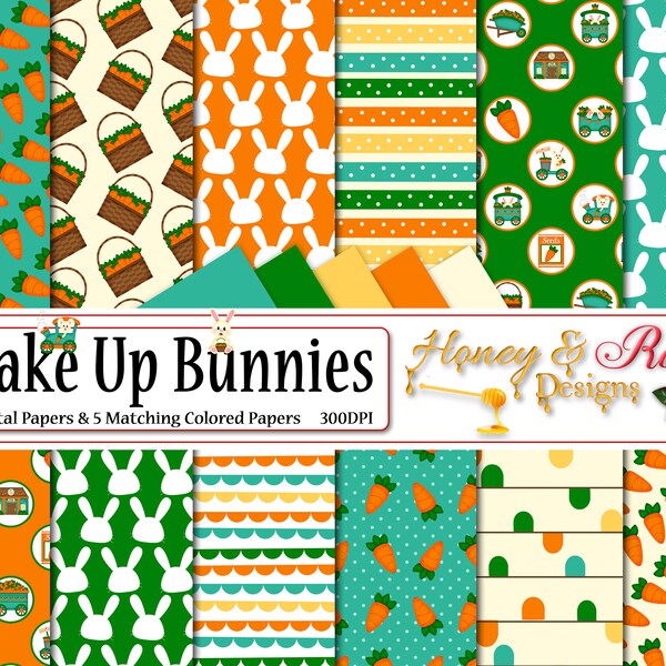 Bunny Digital Papers - Etsy