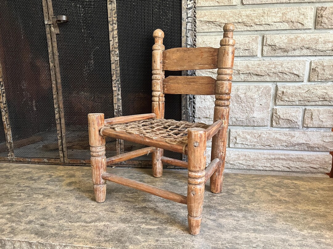 Antique Child's Ladder-back Chair | Primitive Doll Chair - Etsy