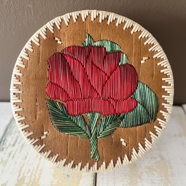 Aboriginal Quill Box - Etsy