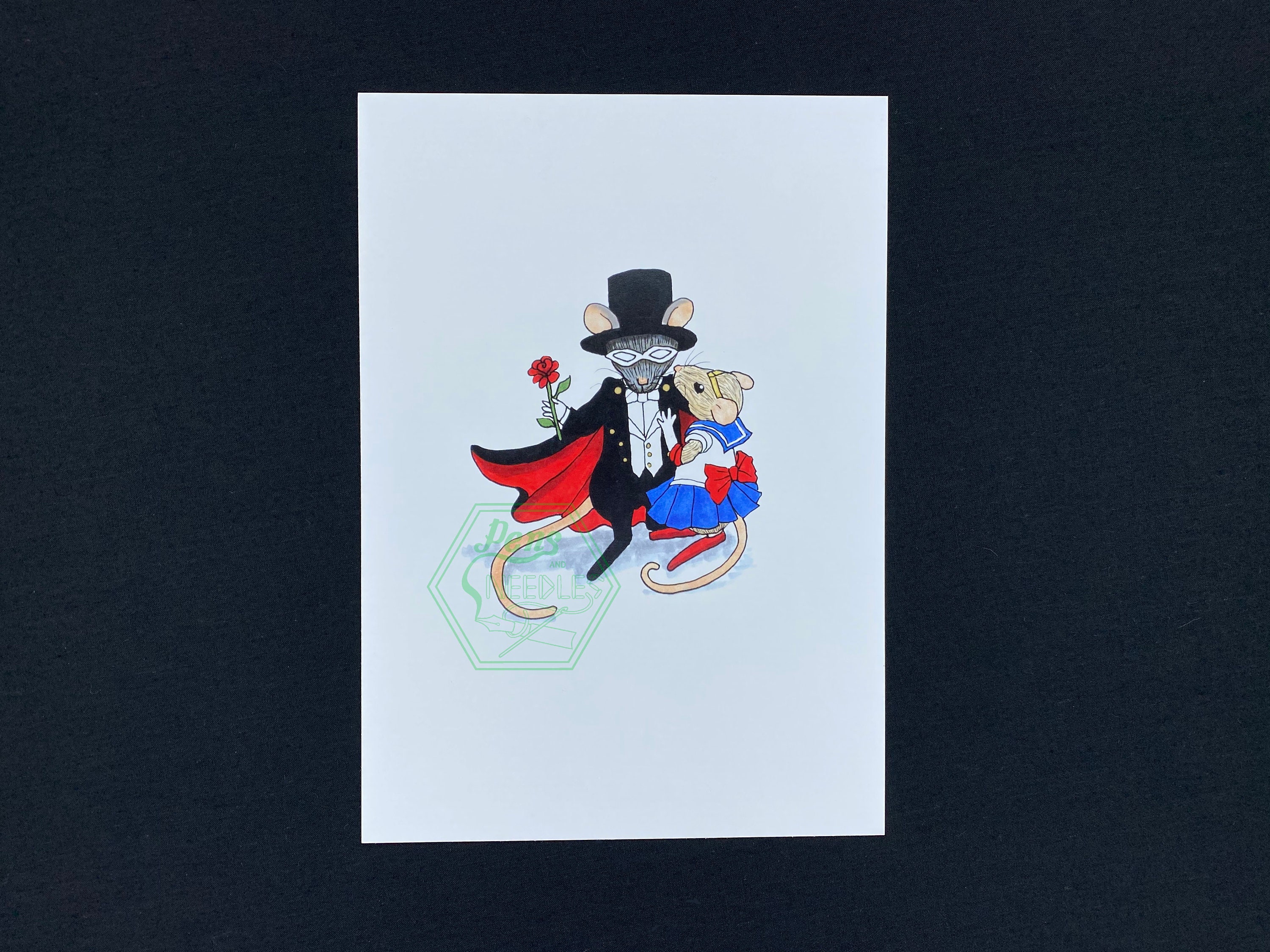 Tuxedo Mask Mouse Print A5 - Etsy