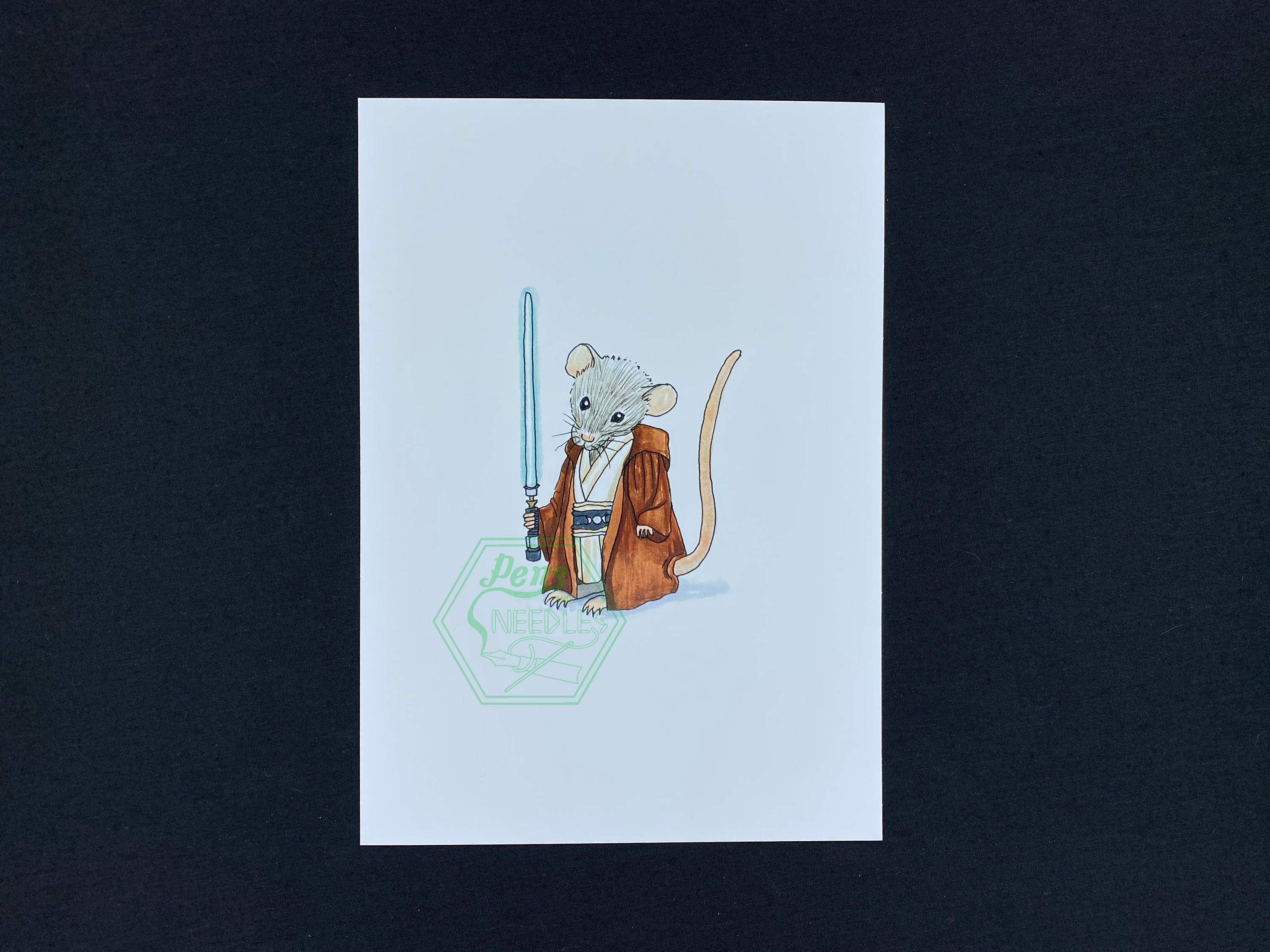 Jedi Mouse Print A5 - Etsy