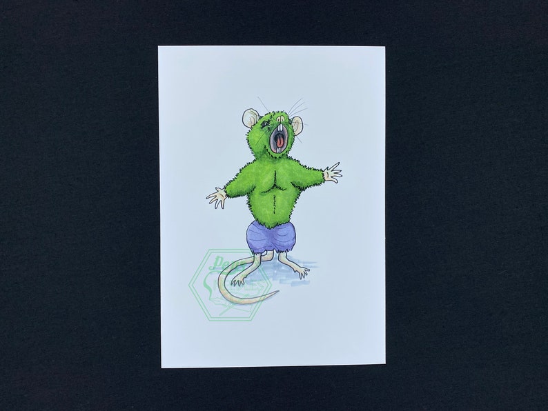 Hulk Mouse Print A5 | Etsy