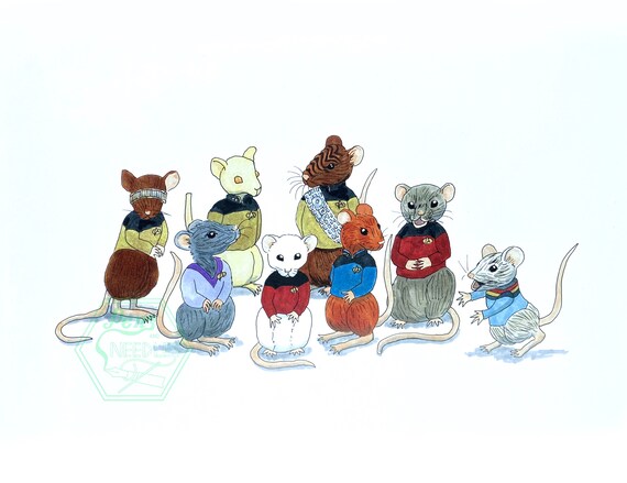 Star Trek: the Next Generation Mice Print A4 | Etsy