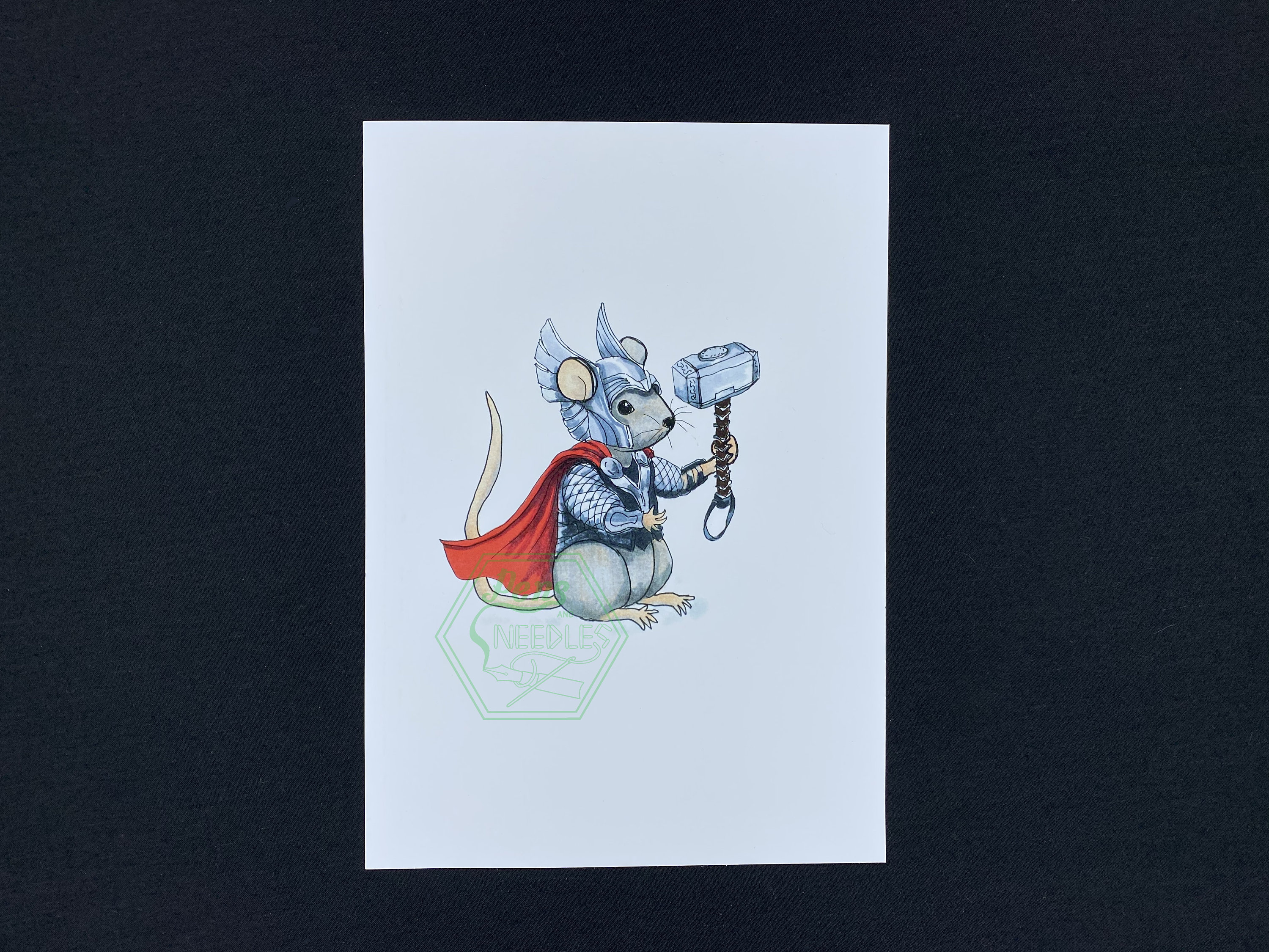Thor Mouse Print A5 | Etsy
