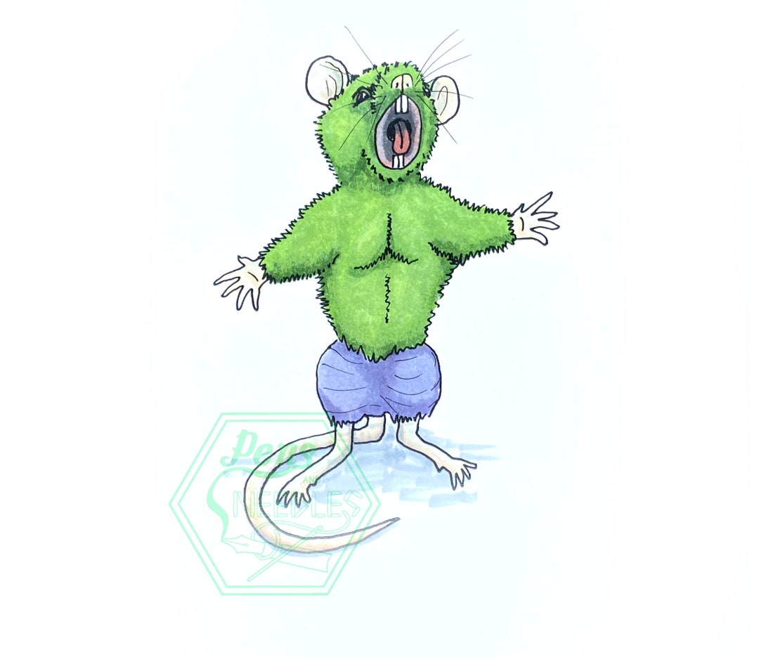 Hulk Mouse Print A5 - Etsy