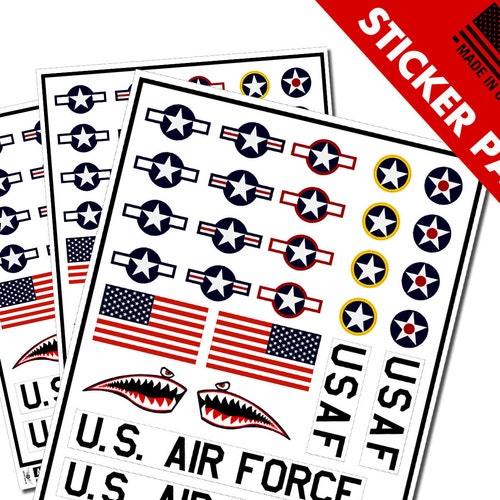 USAF Sticker Pack United States of America Air Force - Etsy
