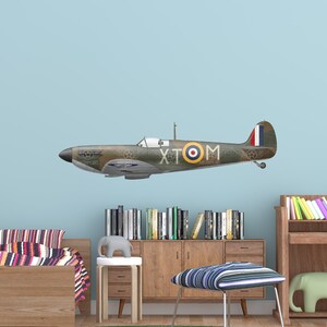 Spitfire Mk IA Richard Hillary | WWII Decor, Art Poster , Wall Decal ...