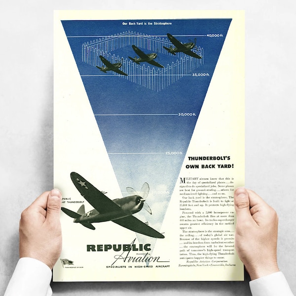 Vintage Aircraft Poster - Etsy