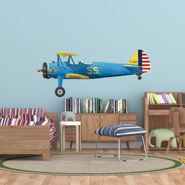 Vintage Airplane White Decal - Etsy