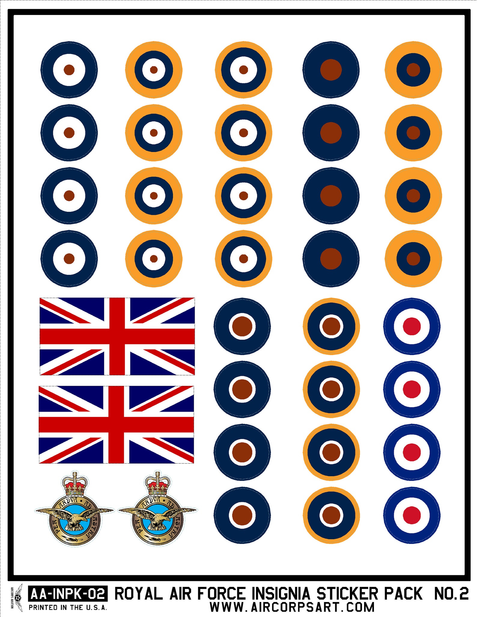RAF Sticker Pack United Kingdom Royal Air Force Roundels | Etsy