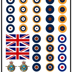 RAF Sticker Pack - United Kingdom Royal Air Force Roundels - Includes ...
