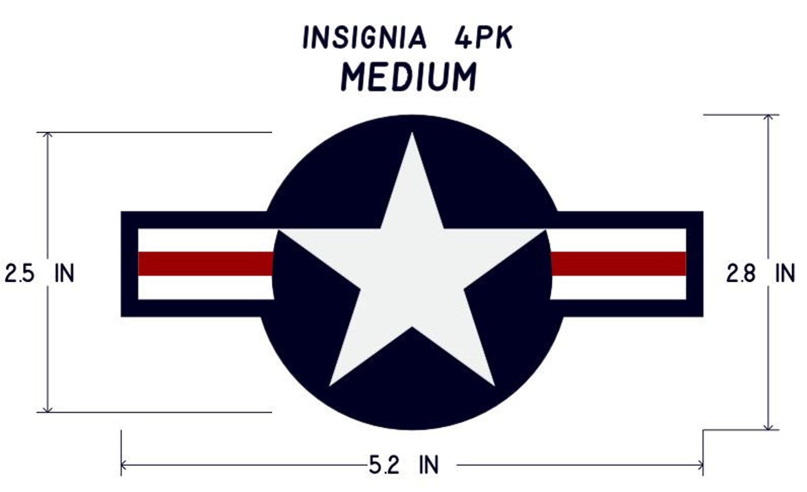 Air Force RC Insignia Sticker Pack - 1947 US National Insignia Roundel ...