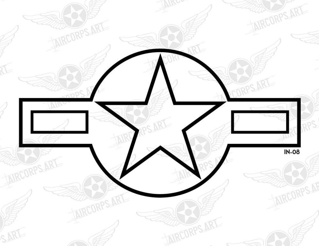 Air Force Decal - USAF Insignia Lo-vis USAF Star and Bars Roundel - Die ...
