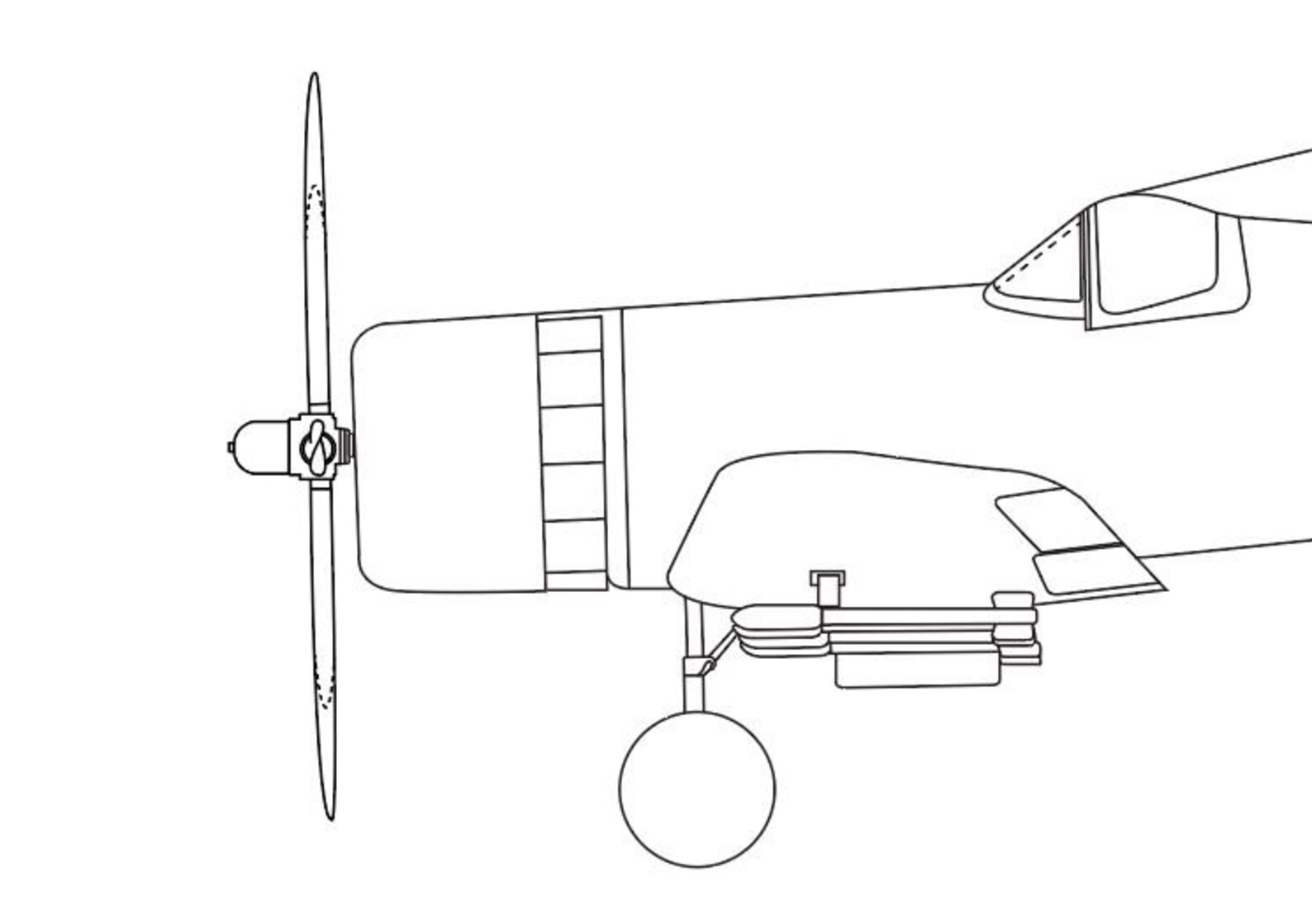 F4U Airplane Vector Art Corsair Warbird Digital Plane | Etsy