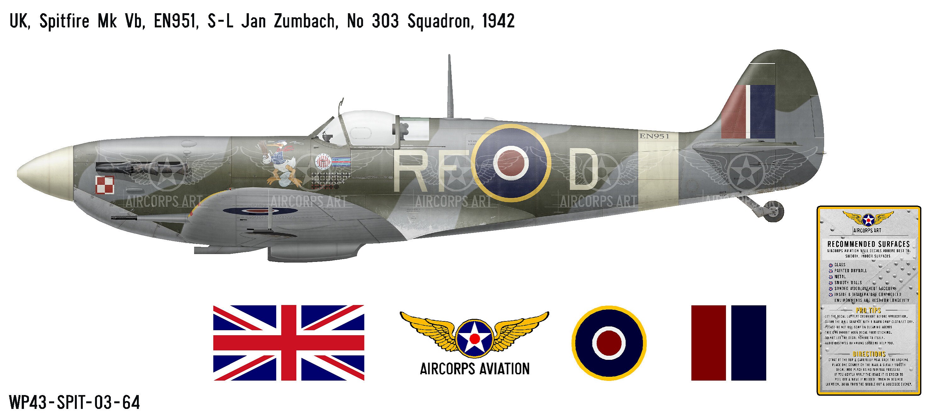 Supermarine Spitfire Mk Vb Airplane Profile WWII Decor Art - Etsy Singapore