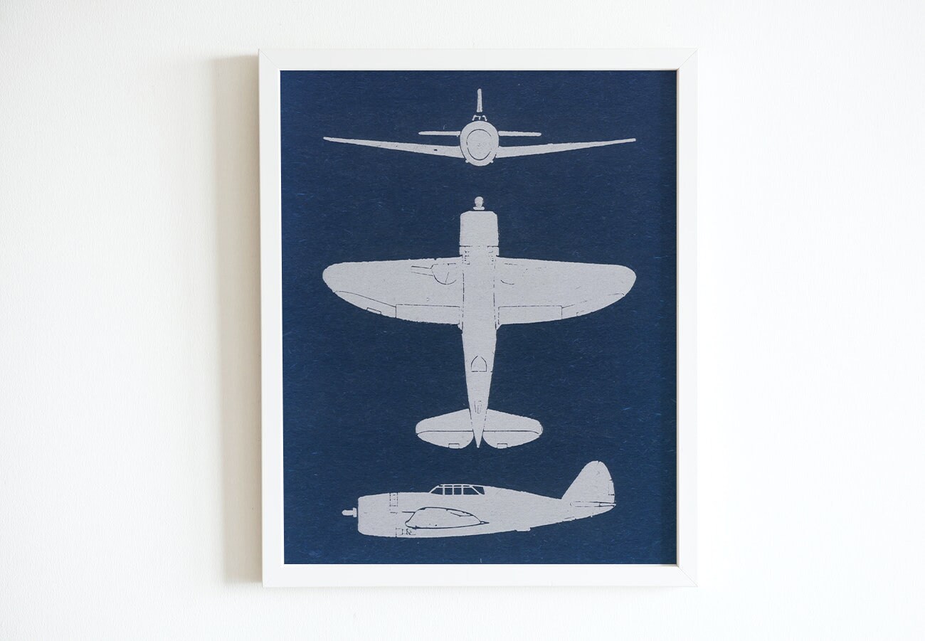 P-47 Airplane Print Decor Download Thunderbolt Art Aviation | Etsy