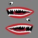 Flying Tigers Shark Mouth Decal - P-40 Warhawk Warbird Nose Art ...