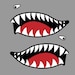 Flying Tigers Shark Mouth Decal - P-40 Warhawk Warbird Nose Art ...