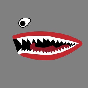 Flying Tigers Shark Mouth Decal - P-40 Warhawk Warbird Nose Art ...