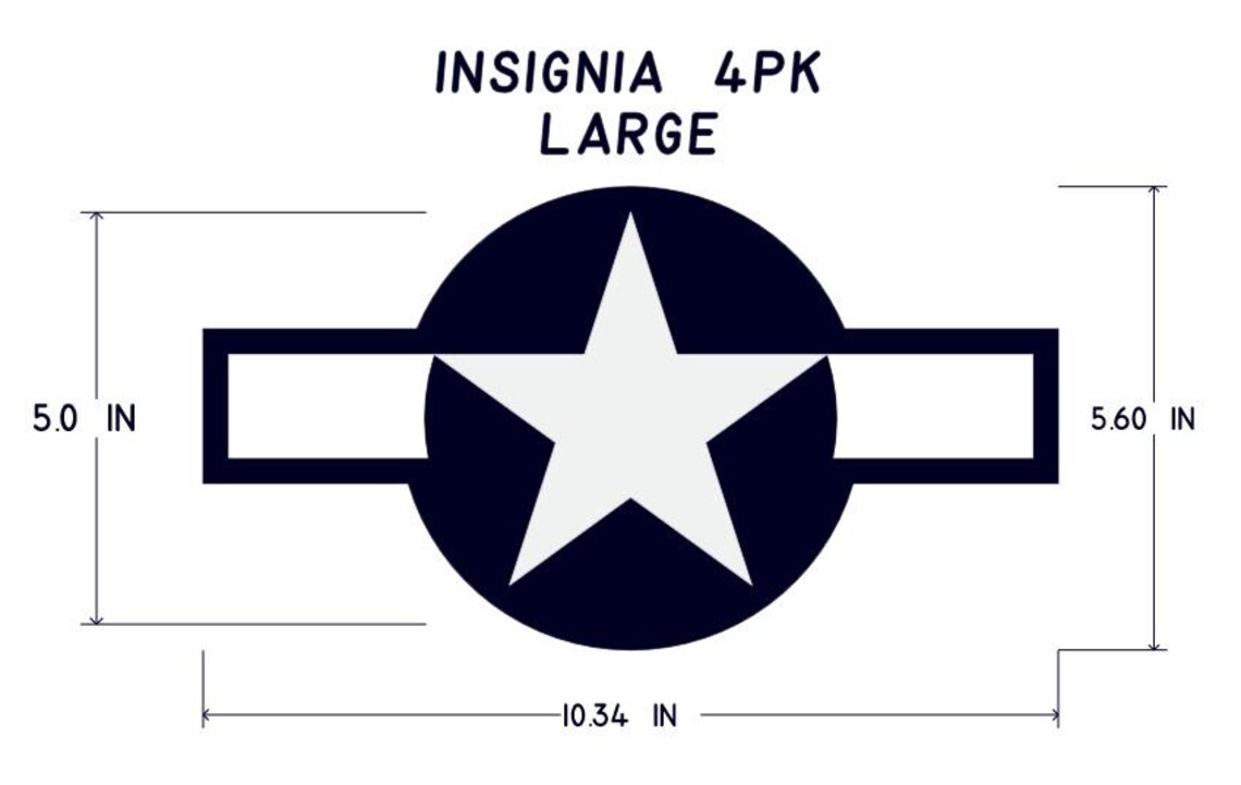 Air Force RC Insignia Sticker Pack - WWII 1943-1947 US National ...