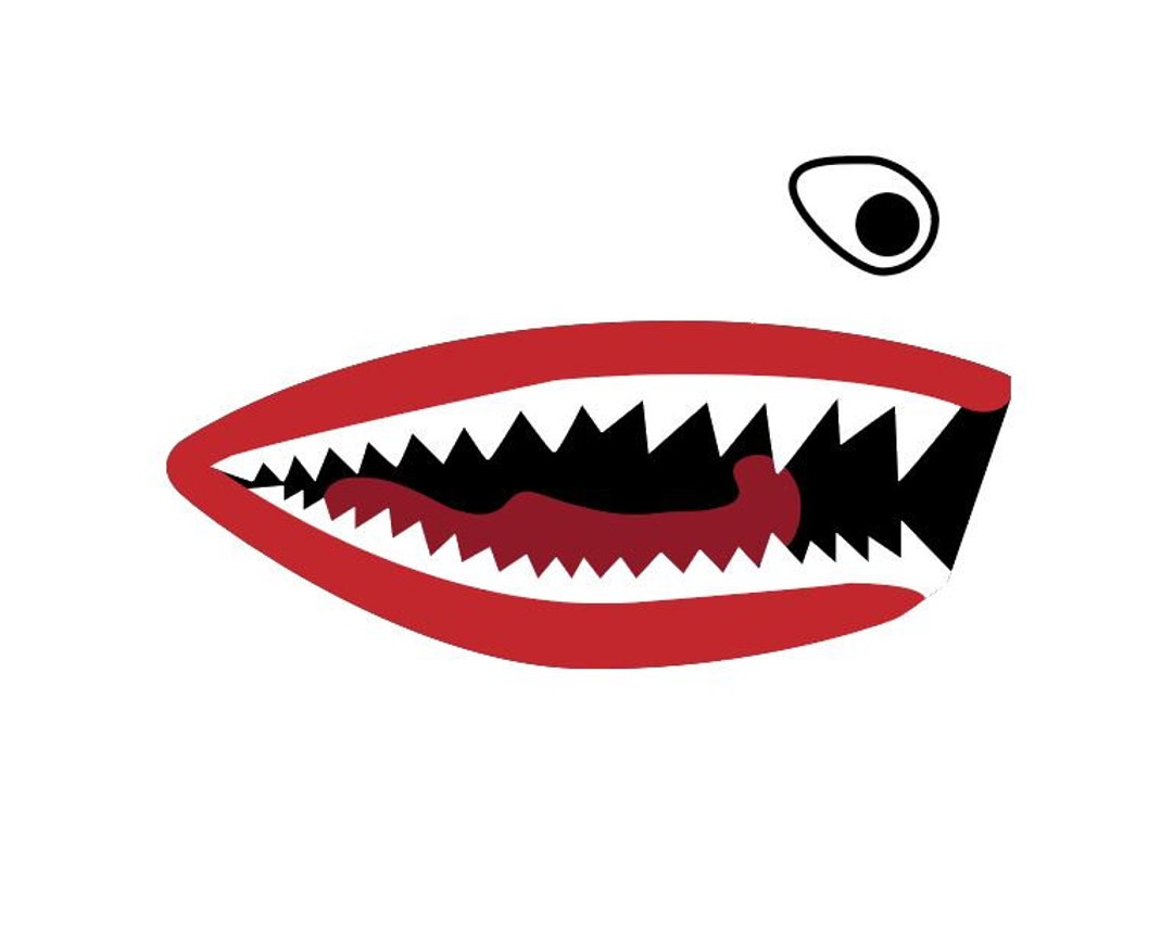 Flying Tigers Shark Mouth Decal - P-40 Warhawk Warbird Nose Art ...