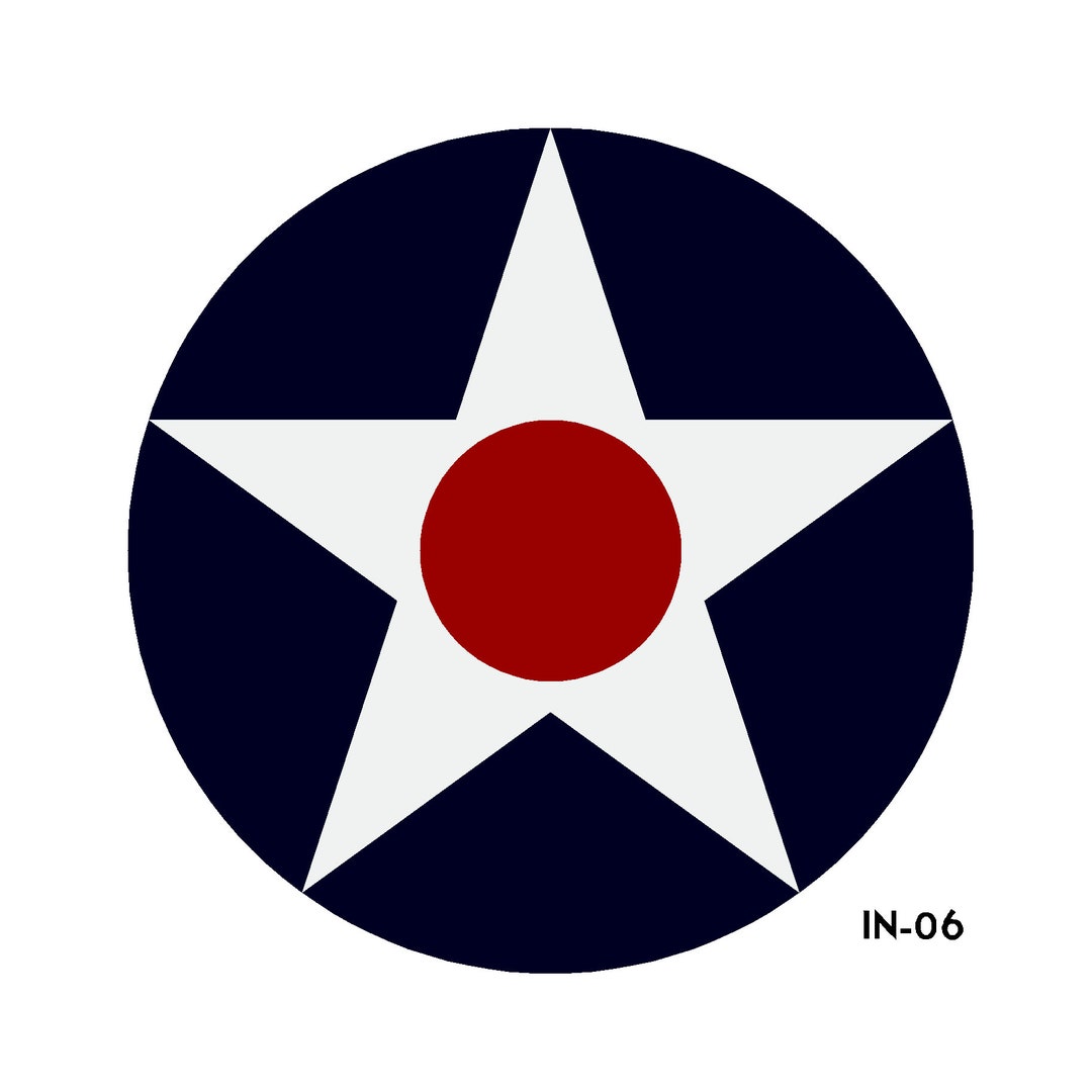 Air Force Decal - Air Force Insignia Star in Circle With Red Dot ...