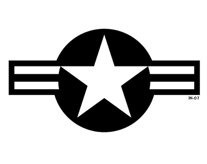 Air Force Decal Insignia Star and Bars Roundel U.S. National Insignia ...