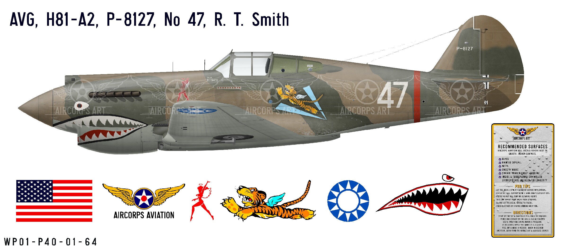 P41 Tiger Shark Decal