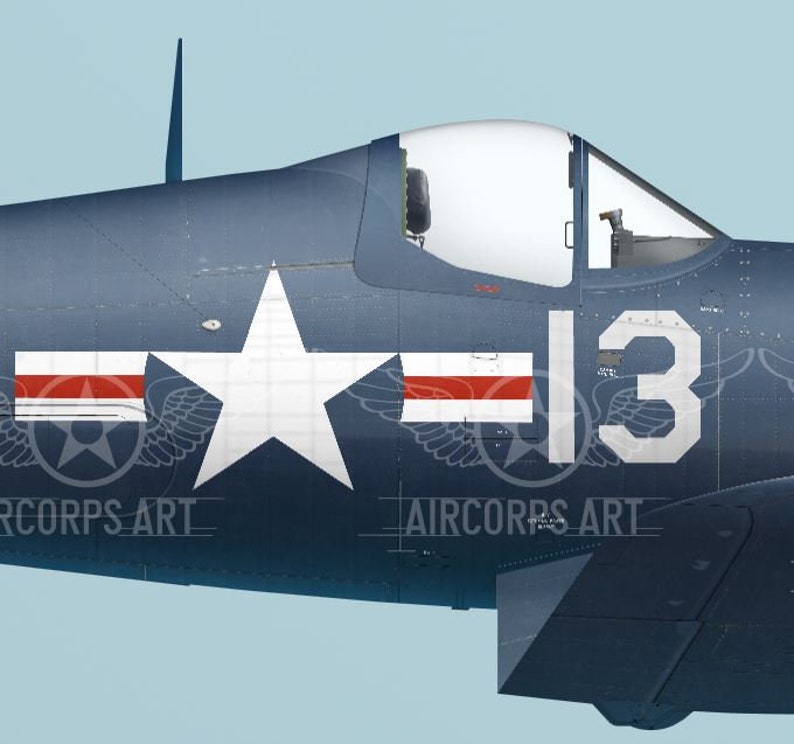 F4U Corsair Airplane Profile Wall Art Navy WWII Plane Decal - Etsy