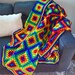 Rainbow Throw Handmade & Crochet - Etsy